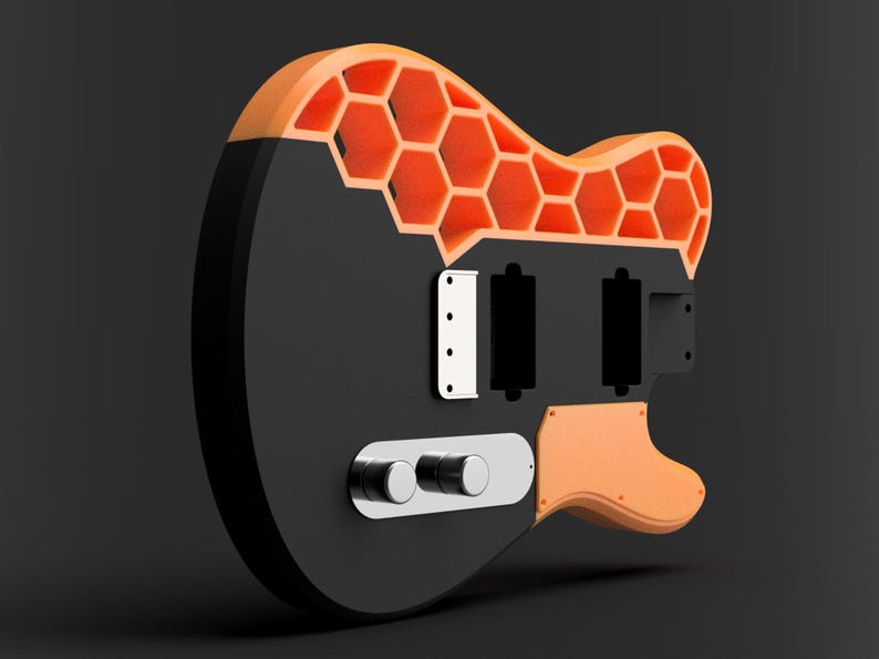 Body Only: Custom 3d-printed Telecaster Guitars, With Double Humbucker ...