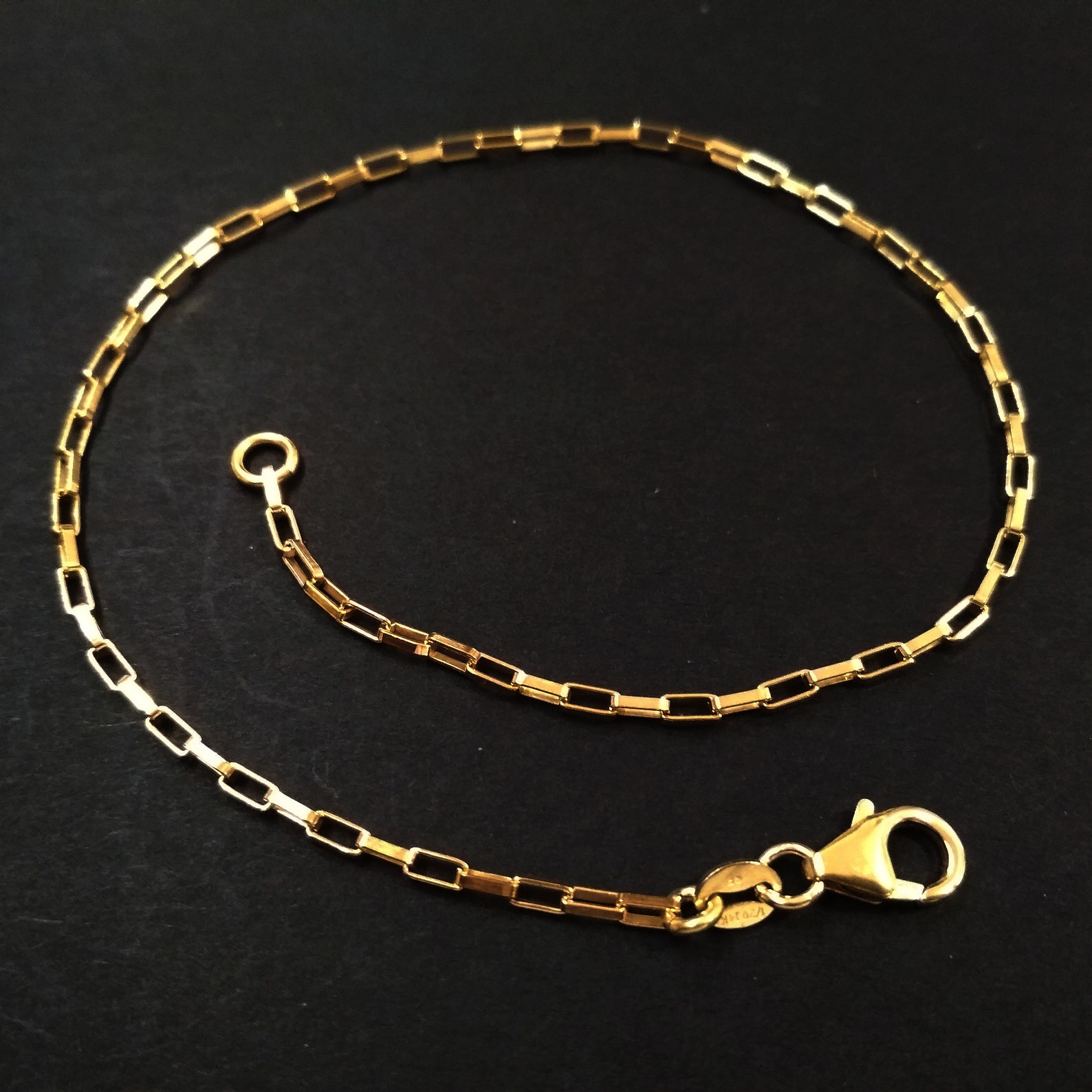 2x4mm Paper Clip LONG BOX Elongated Rectangle Links Chain 14kt - Etsy