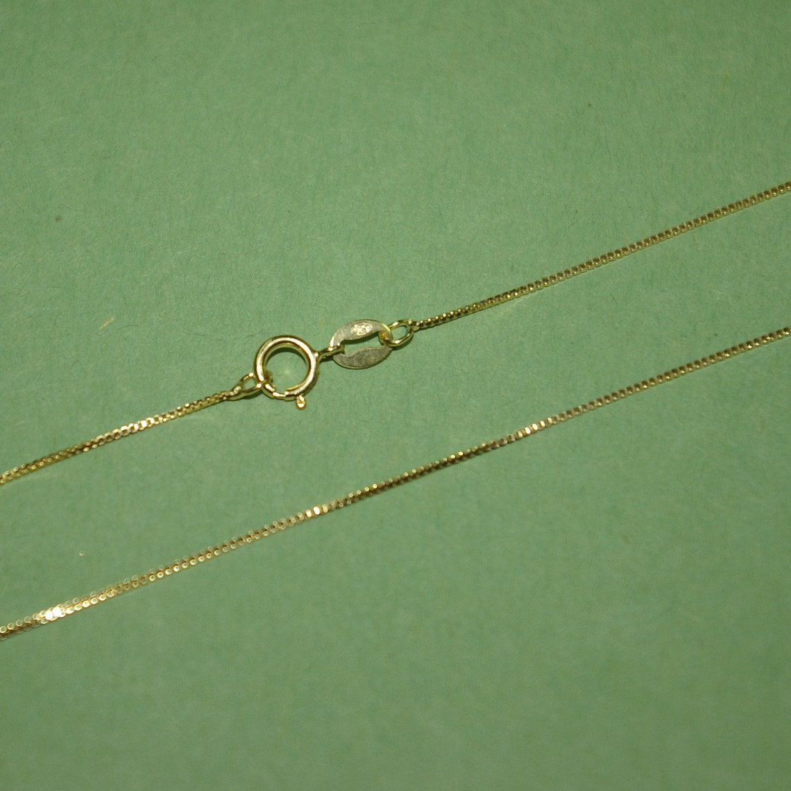 Gold Plated 925 Sterling Silver Vermeil Italian Fine Box Chain | Etsy