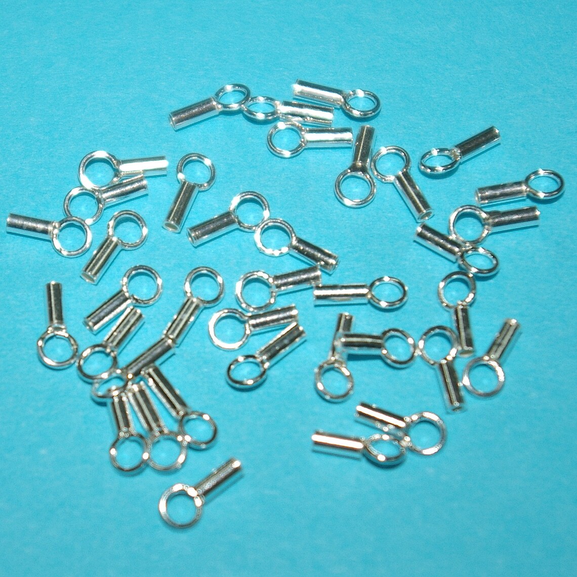 WHOLESALE LOTS 1mm Hole Sterling Silver 925 Crimp End Caps for ...