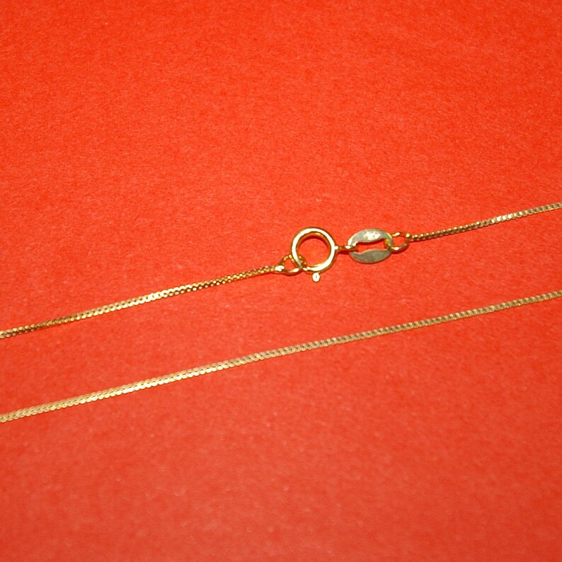 Gold Plated 925 Sterling Silver Vermeil Italian Fine Box Chain | Etsy