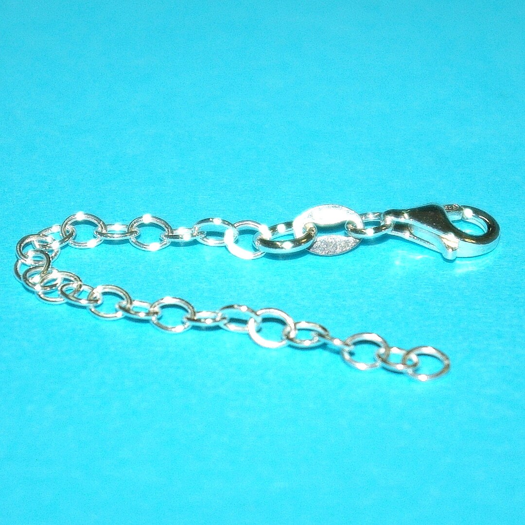 925 Sterling Silver 3 Inch 7.5cm CHAIN EXTENDER With Lobster Clasp ...