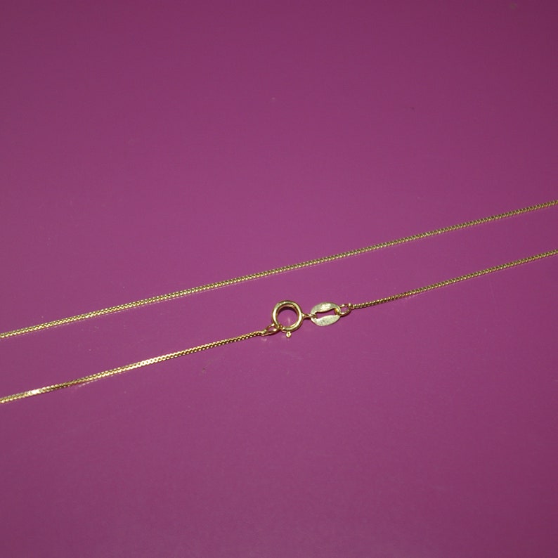 Gold Plated 925 Sterling Silver Vermeil Italian Fine Box Chain - Etsy