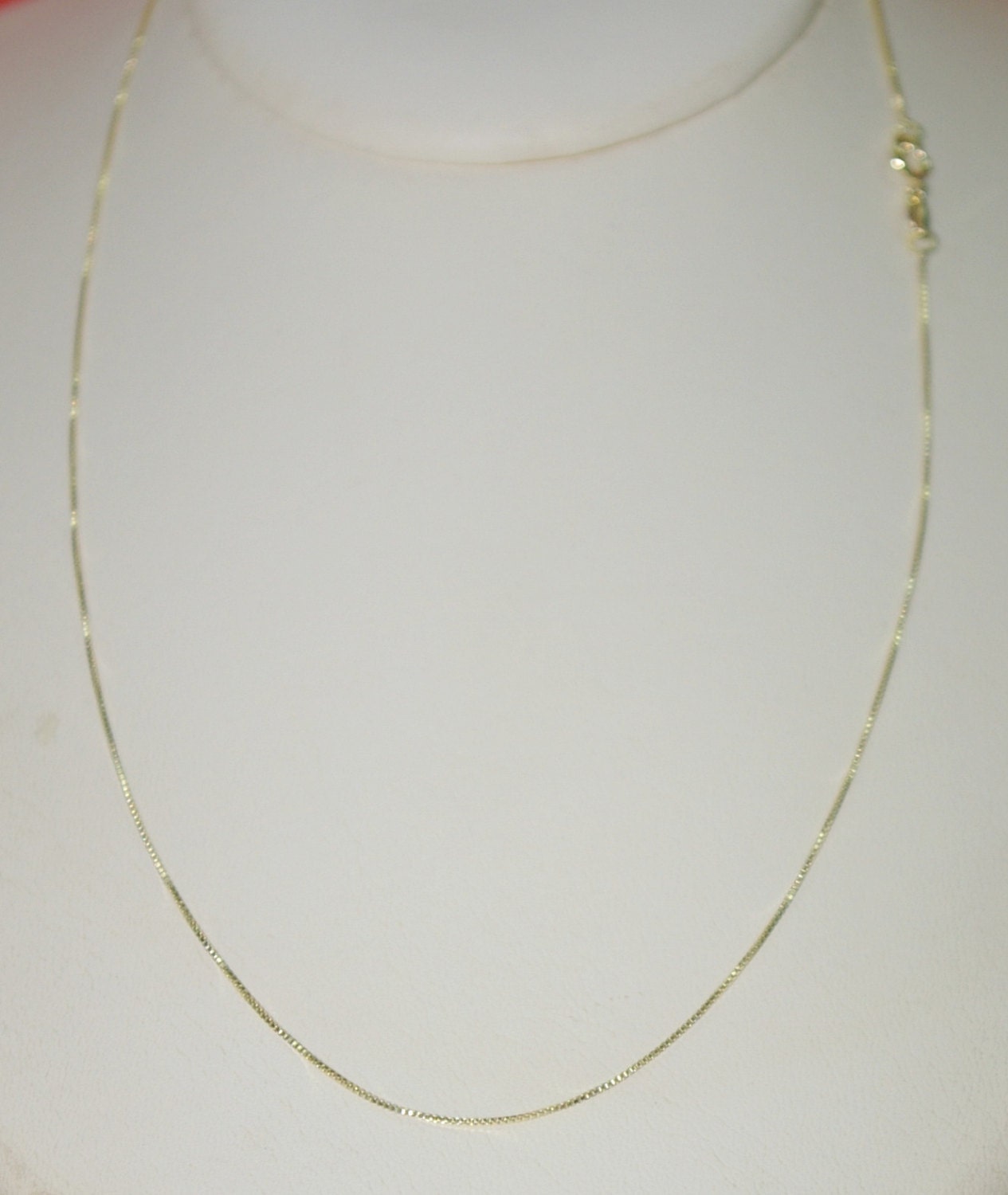 Gold Plated 925 Sterling Silver Vermeil Italian Fine Box Chain | Etsy