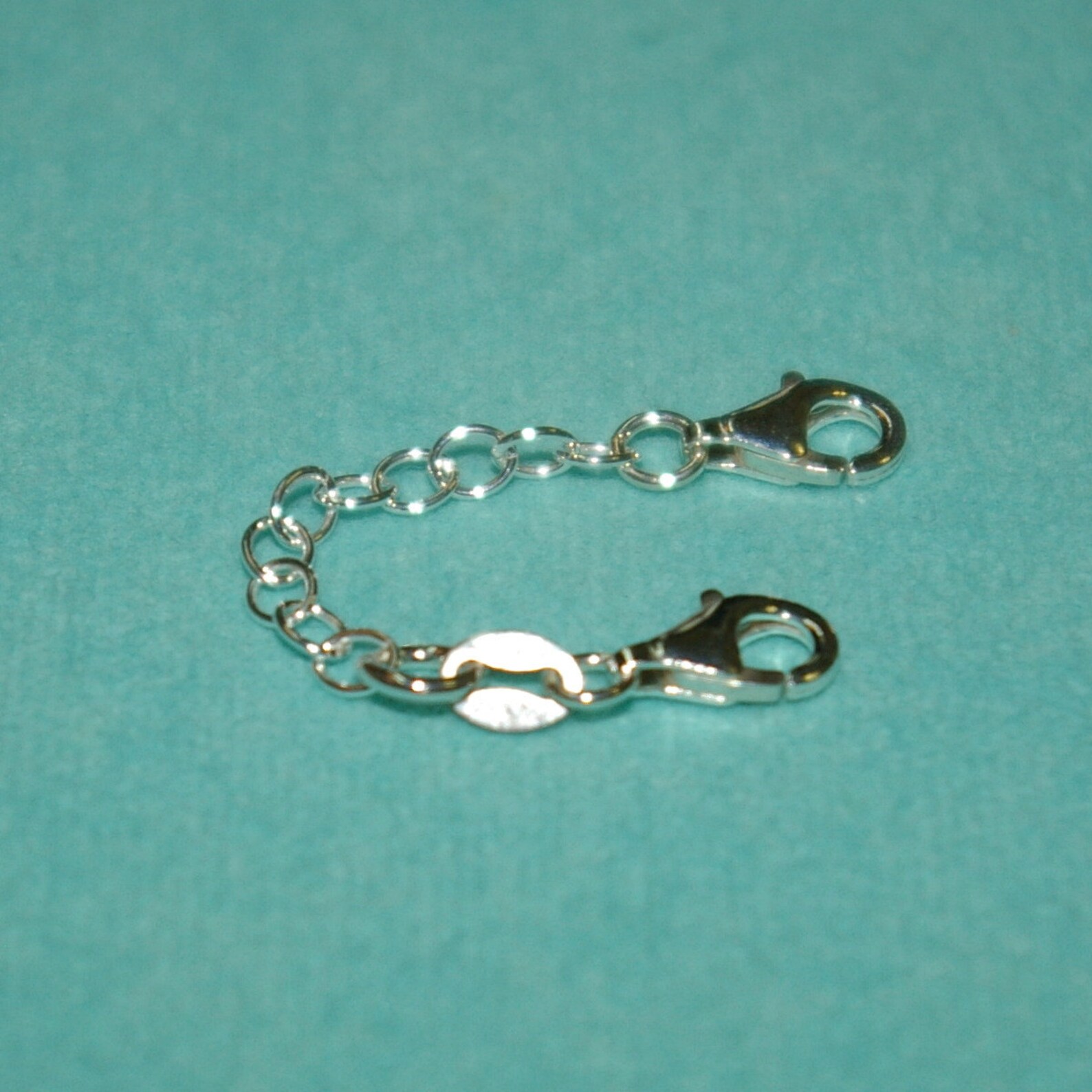 6 Pieces Sterling Silver 925 2 Inch Safety CHAIN EXTENDERS With 2 ...