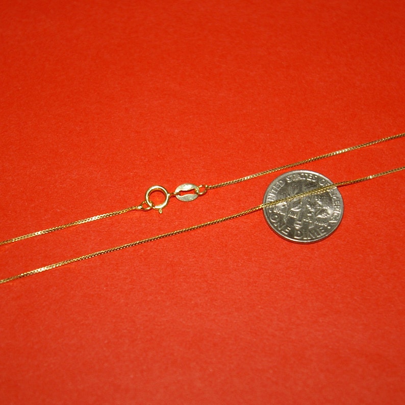 Gold Plated 925 Sterling Silver Vermeil Italian Fine Box Chain - Etsy