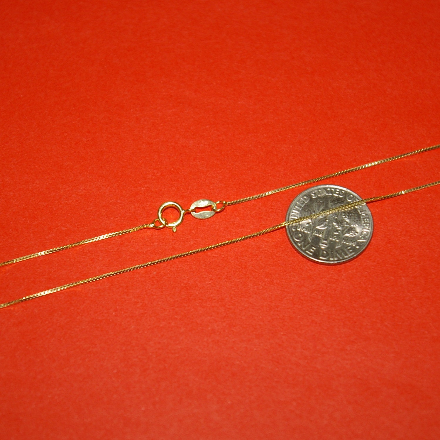 Gold Plated 925 Sterling Silver Vermeil Italian Fine Box Chain | Etsy