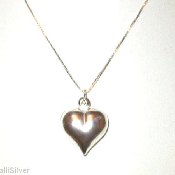 Puffed Heart Pendant - Etsy