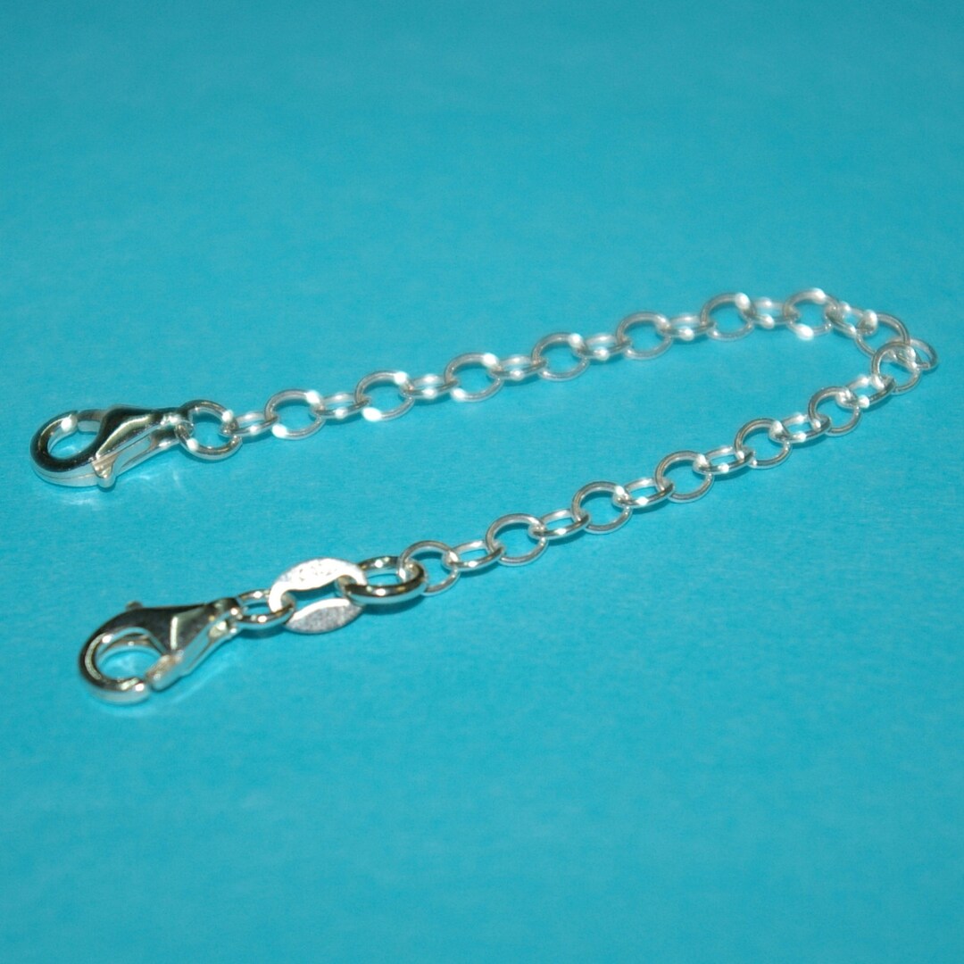 Sterling Silver 925 5 Inch Safety CHAIN EXTENDER With Two Lobster ...