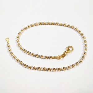 Two Tone BRACELET / ANKLET 14kt Gold Filled and 925 Sterling Silver ...