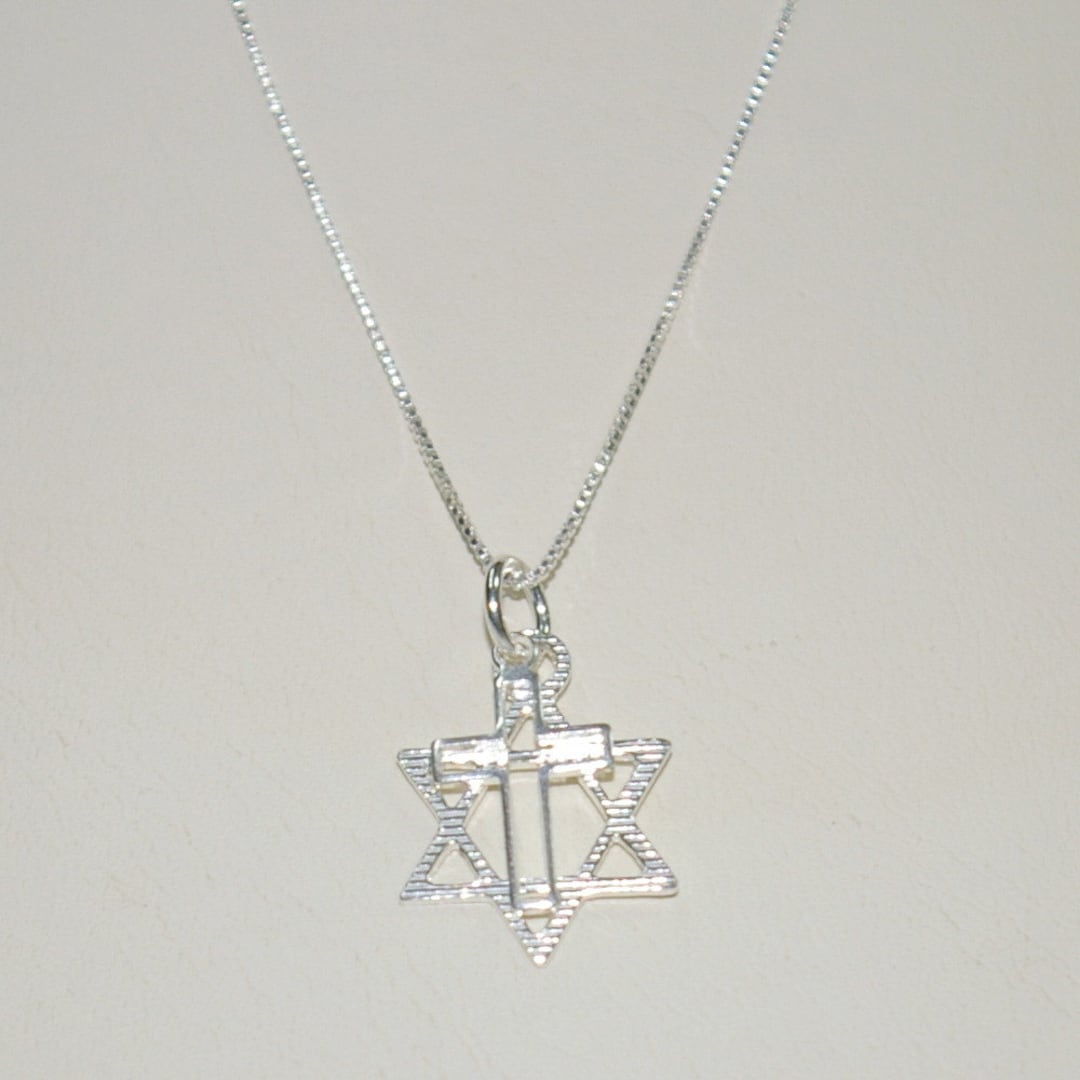 Messianic Star of David and Cross Two Charms Pendant and Box - Etsy