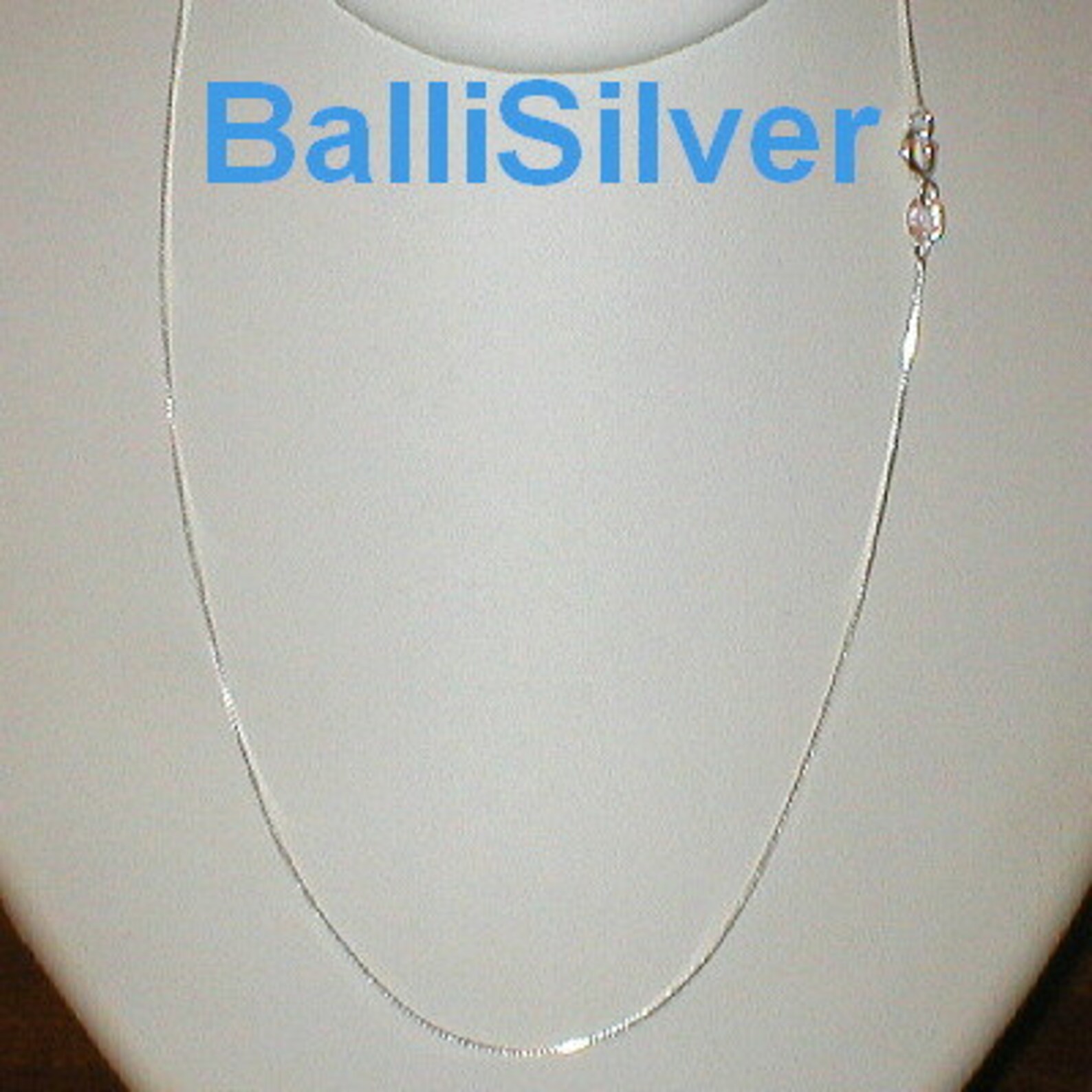 Sterling Silver 925 Fine BOX Chain With 6mm Light BLUE OPAL - Etsy