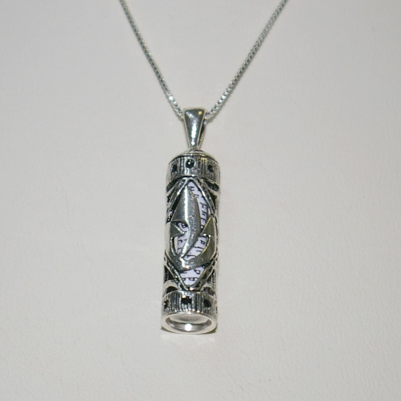 Sterling Silver 925 Cut Out Jewish Shin Shaddai Symbol MEZUZAH | Etsy