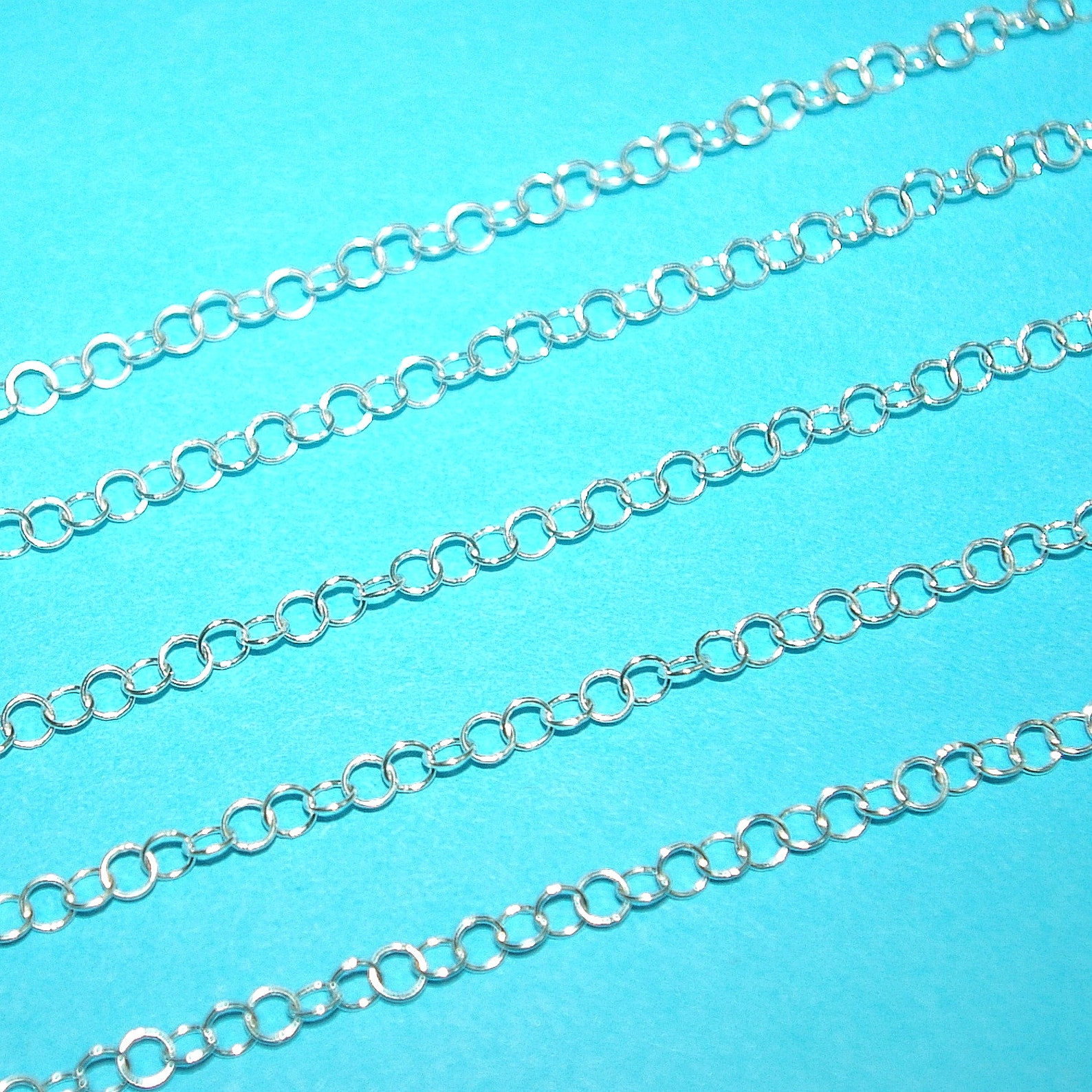 3mm ROUND Shape Cable CHAIN 925 Sterling Silver by the Foot - Etsy
