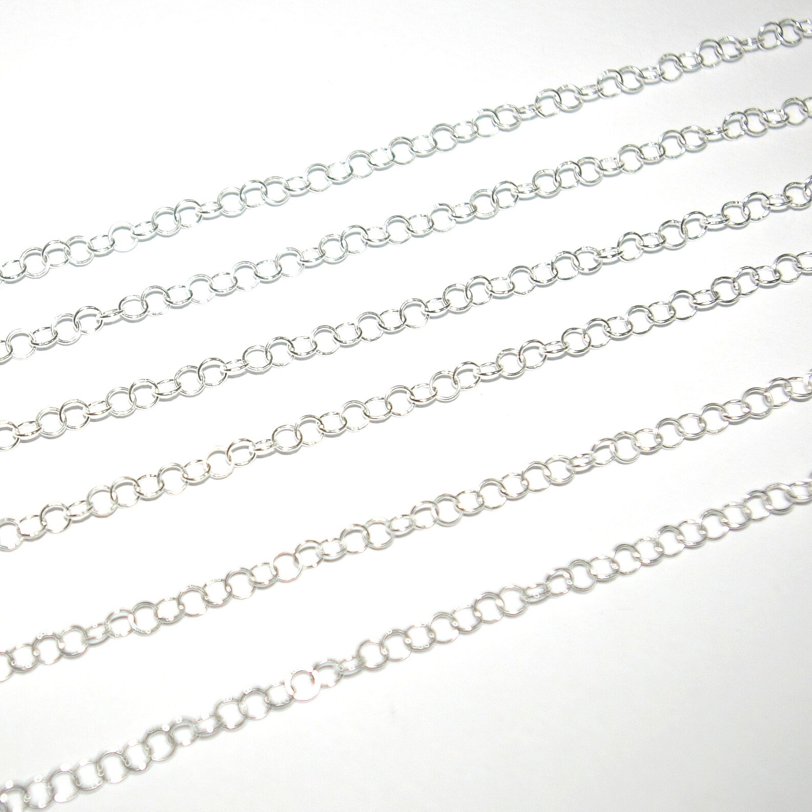 3mm ROUND Shape Cable CHAIN 925 Sterling Silver by the Foot - Etsy