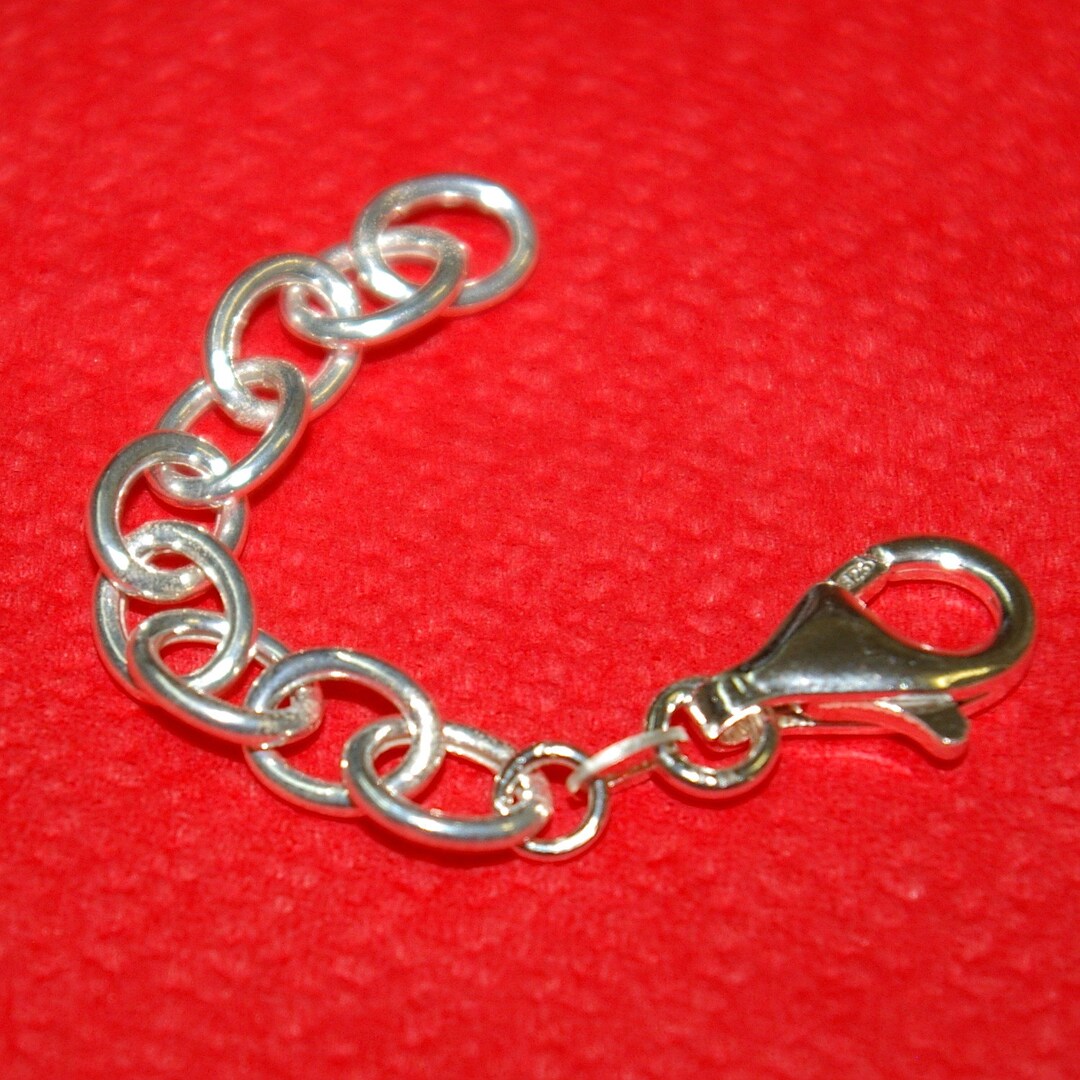 3 Pieces 3 Inch Sterling Silver 925 7x9mm OVAL ROLO Chain Large ...