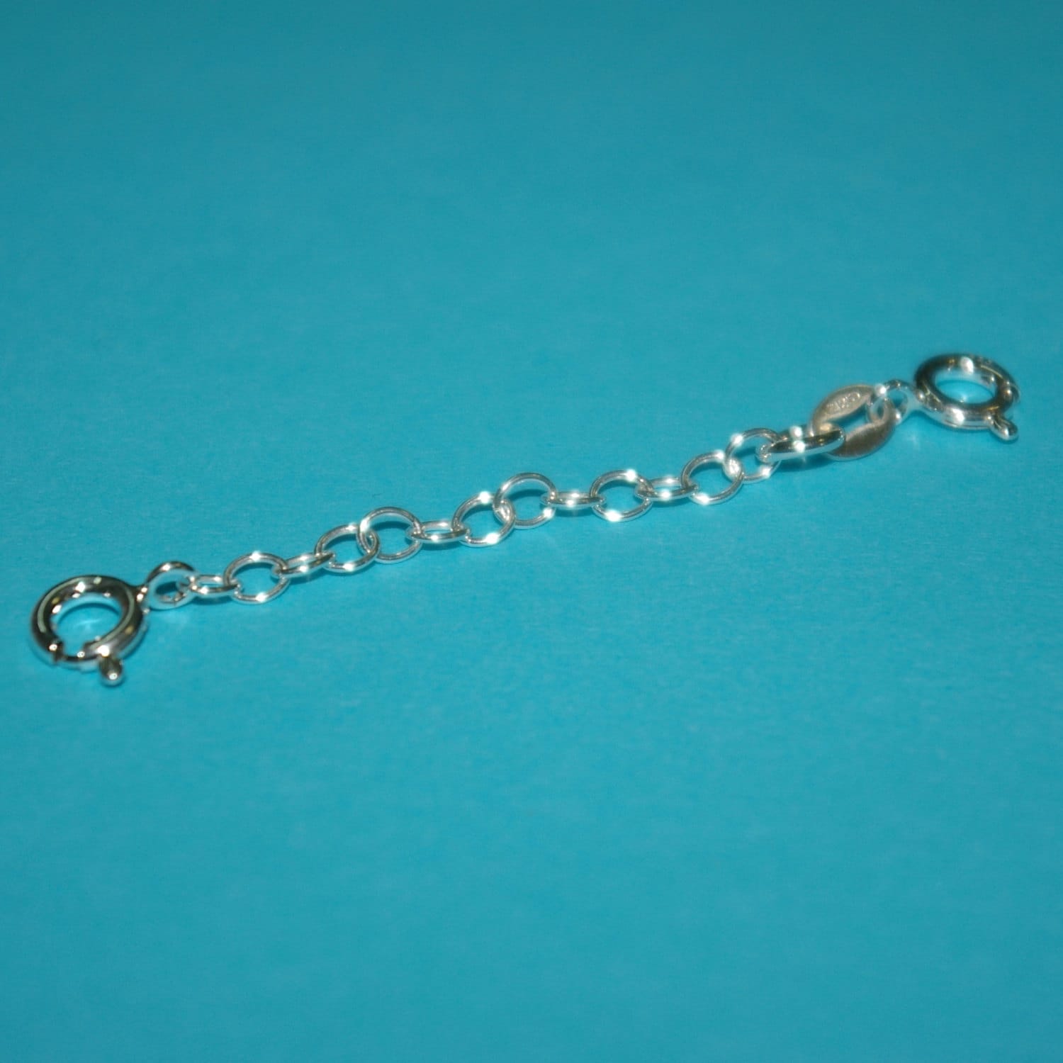 Sterling Silver 925 2 Inch Safety CHAIN EXTENDER With 2 Spring | Etsy