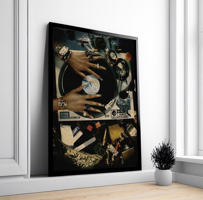 Disco Turntable Art Print – 70s Glam Aesthetic (digital Download) - Etsy