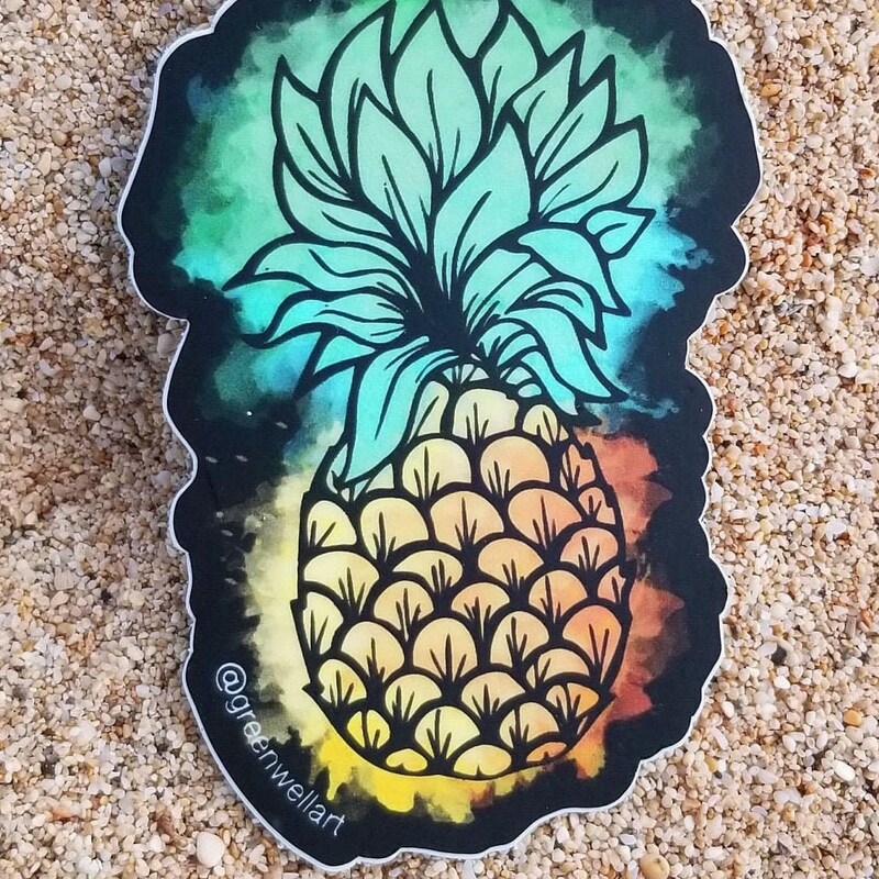 Painted Pineapple - Etsy