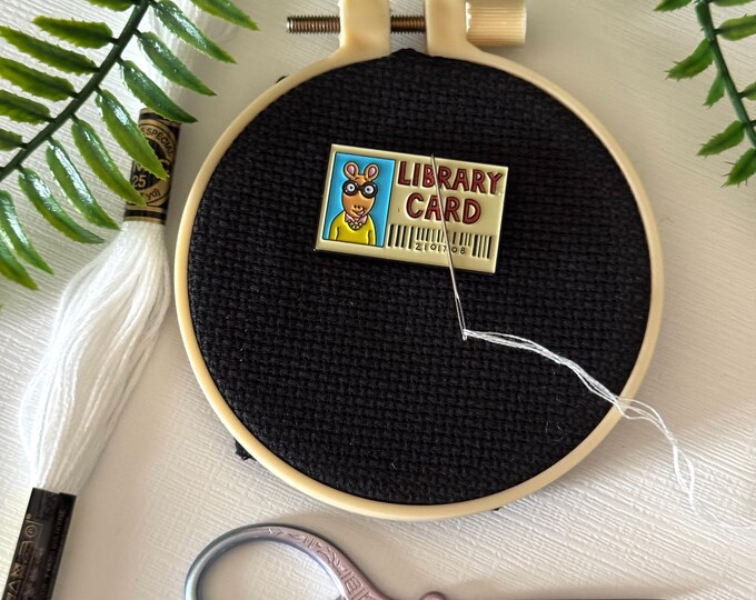 Arthur Library Card Needle Minder | Needle Keep | Needle Nanny | Cross ...