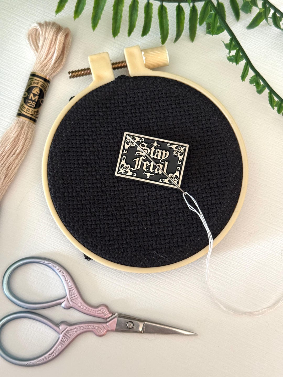 Stay Feral Needle Minder | Needle Keep | Needle Nanny | Cross Stitch ...