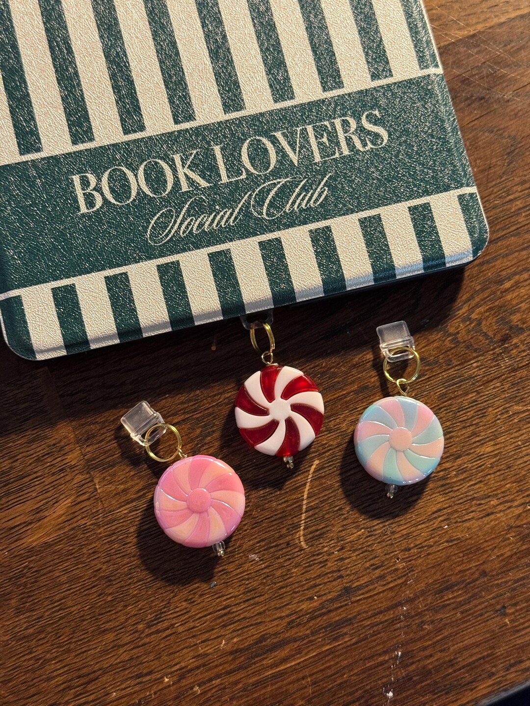 Peppermint Candy Kindle Charm | Pastel and Traditional Christmas Kindle ...