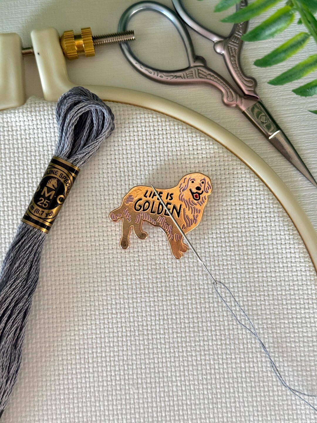 Life is Golden Needle Minder | Needle Keep | Needle Nanny | Cross ...