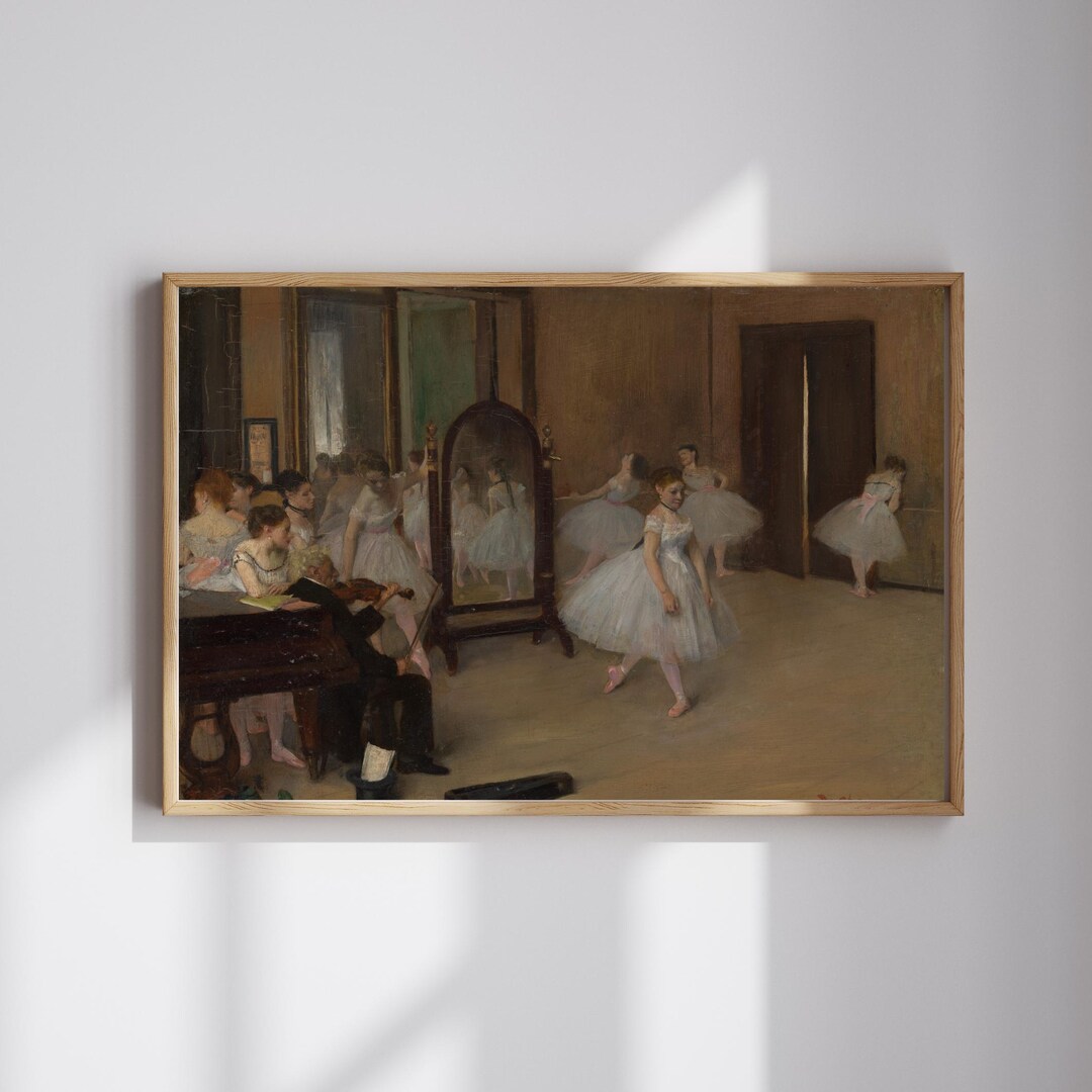 Edgar Degas Ballet Class Art Print: Vintage Dance Studio Wall Decor ...