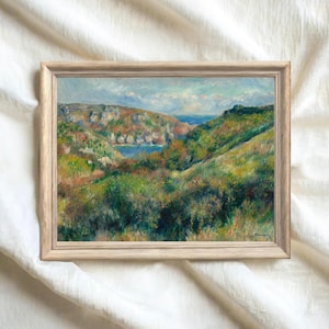 Renoir Coastal Landscape Print: French Impressionist Painting (digital ...