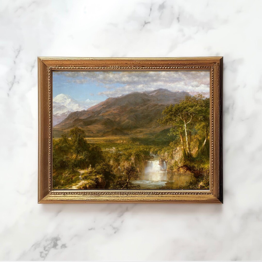 Fredrick Edwin Church Andes Mountains Landscape Painting Art Print ...