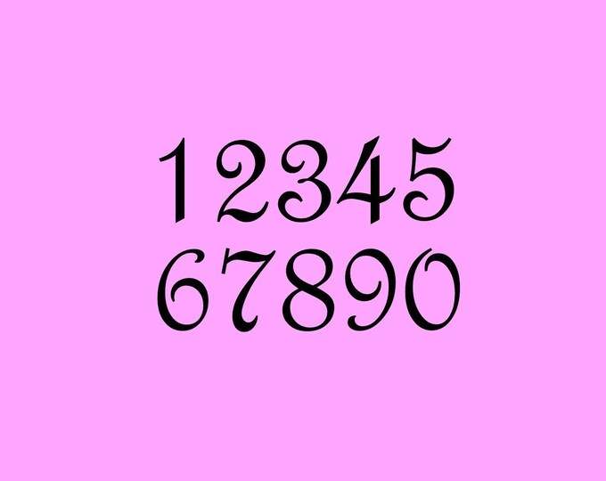 STENCIL 5 Inch French Script Numbers - Etsy
