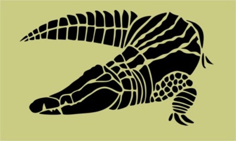 Alligator Stencil 10 X 6 | Etsy