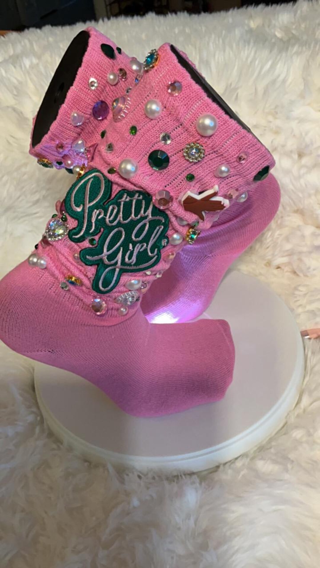 Custom Sorority Charm Junk/slouch Socks - Etsy