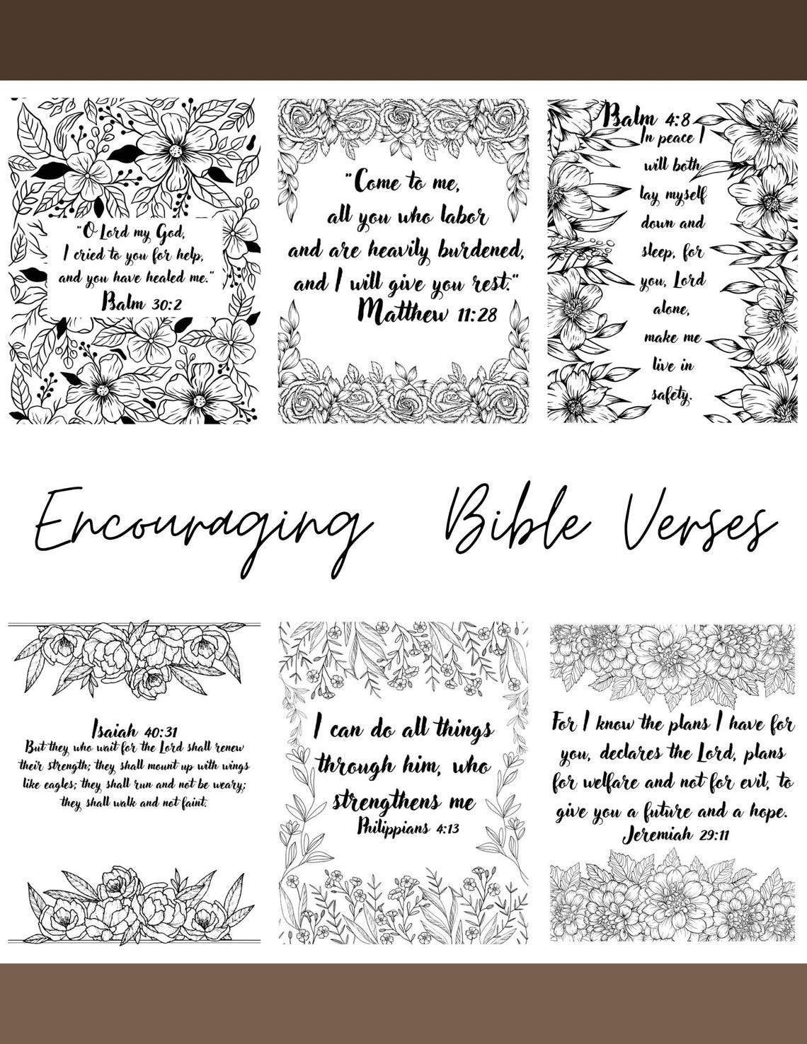 Encouraging Bible Verse Coloring Pages, Bible Verse for Uplifting ...