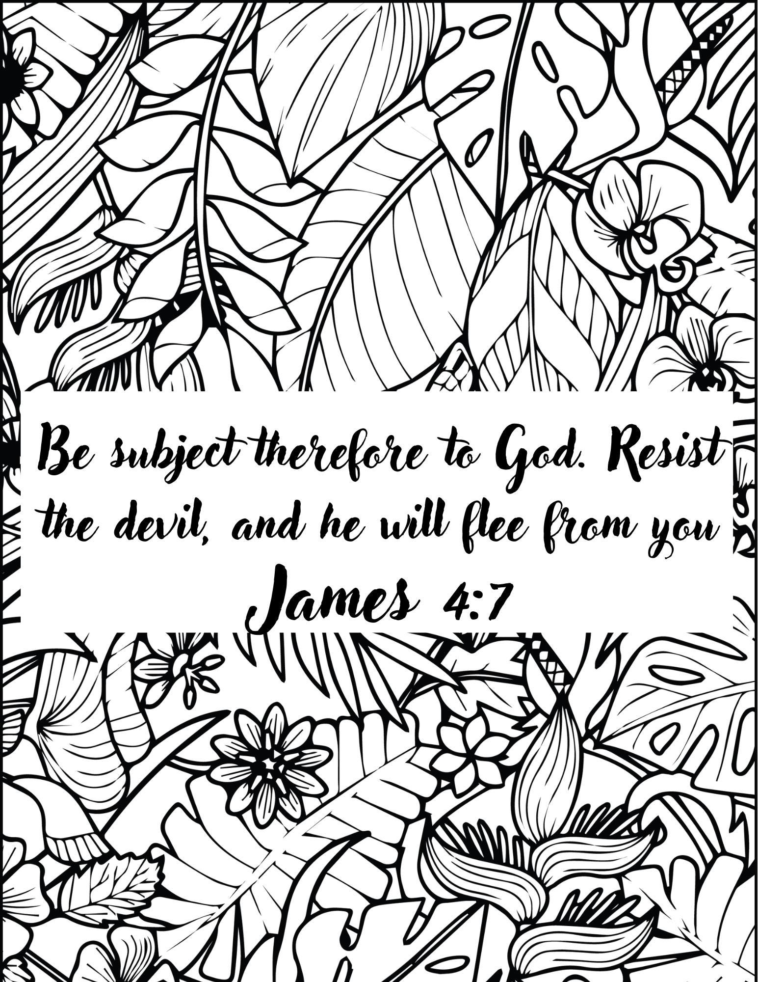 Encouraging Bible Verse Coloring Pages, Bible Verse for Uplifting ...
