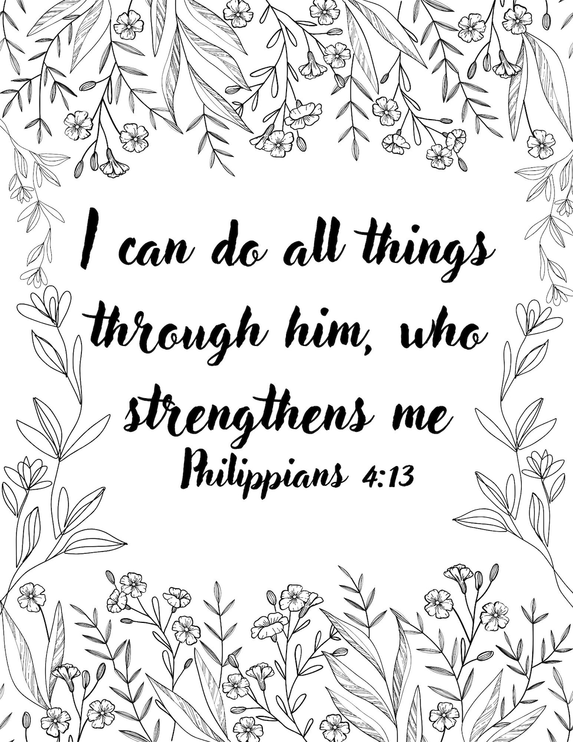Encouraging Bible Verse Coloring Pages, Bible Verse for Uplifting ...