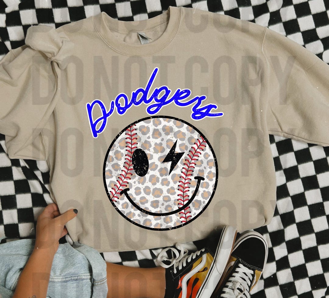 Los Angeles Baseball LA Smiley Retro PNG - Etsy