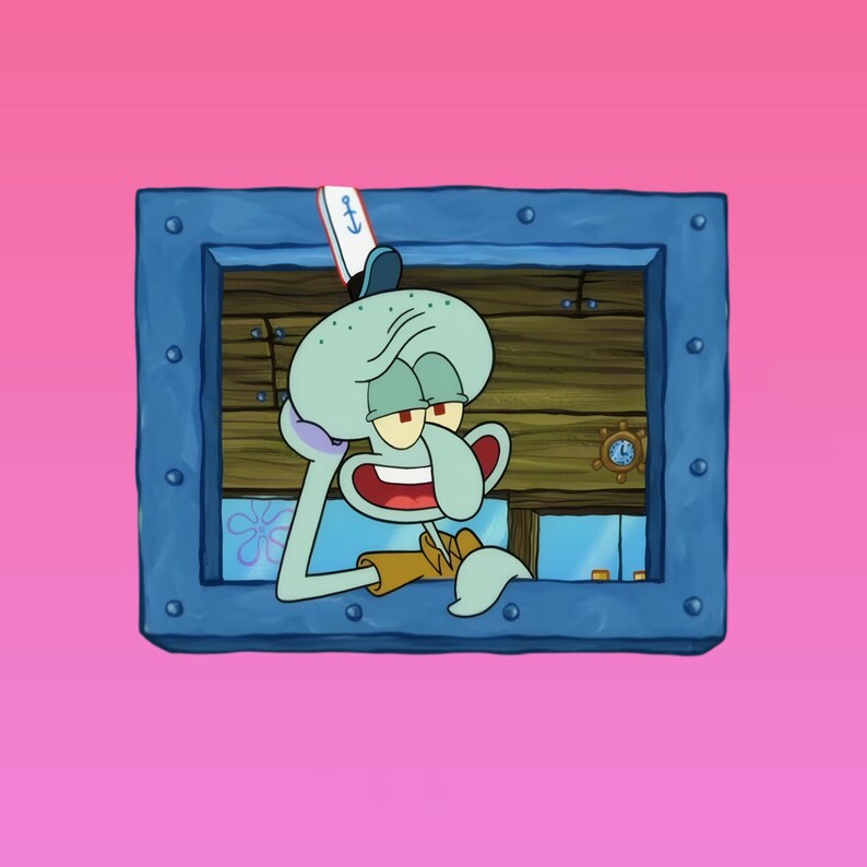 Squidward Flag | Funny Spongebob Banner | Meme Cartoon Wall Tapestry ...