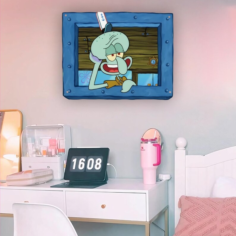 Squidward Flag | Funny Spongebob Banner | Meme Cartoon Wall Tapestry ...
