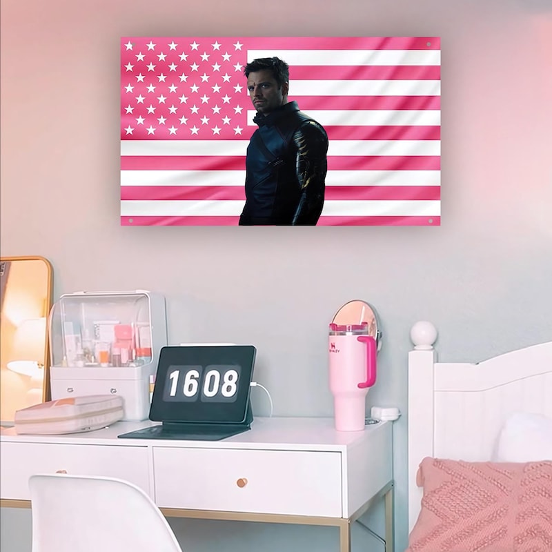 The Winter Soldier Flag - Etsy