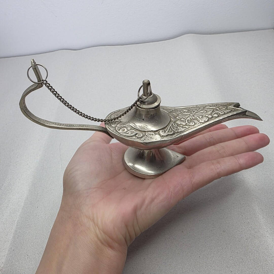 Genie Lamp, Etched Oil Lamp - Etsy