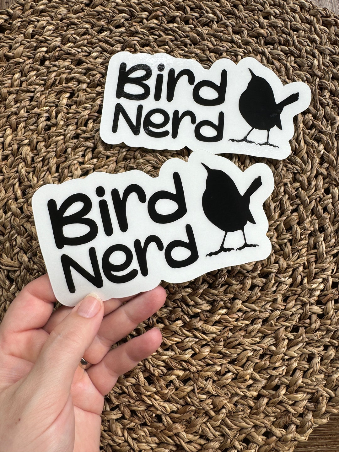 XL- Transparent Bird Nerd Sticker, Laptop Sticker, Tumbler Sticker ...
