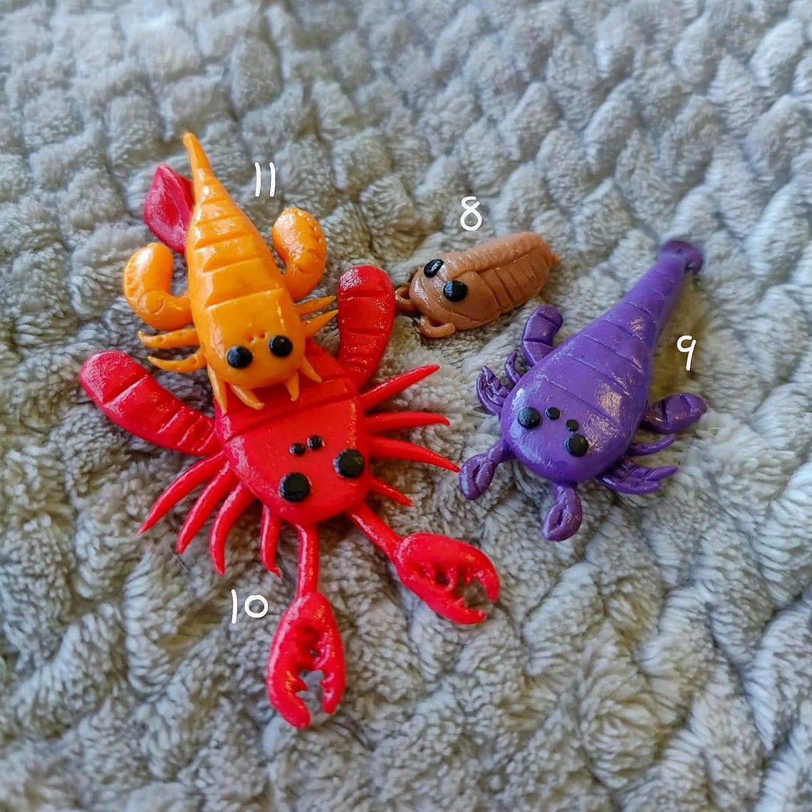 Prehistoric Clay Figurine (eurypterid, Ammonite, Trilobite) Polymer ...