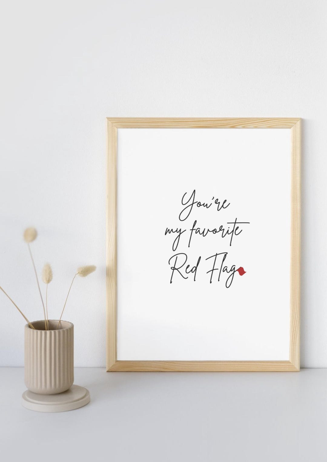 Red Flag Poster - Premium Matte Art Print - Etsy