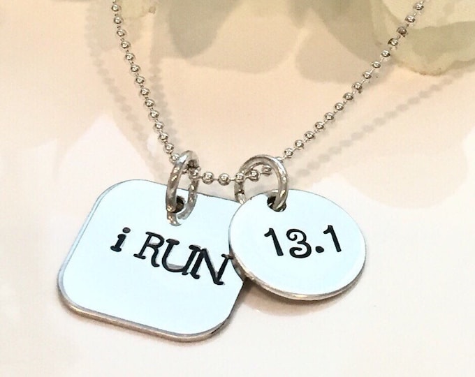 Hand Stamped Marathon Necklace-runners Necklace-just Run-full Marathon ...