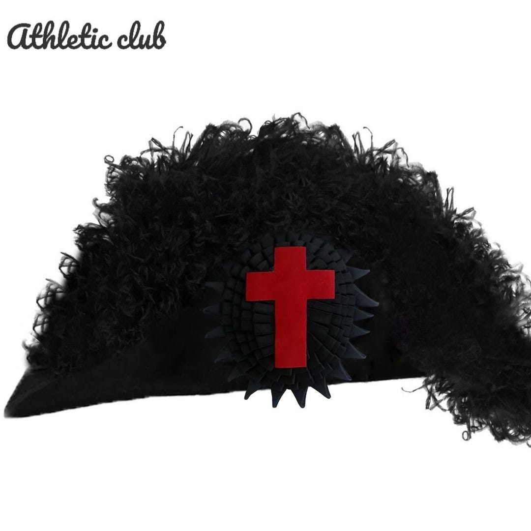 Masonic Knights Templar Chapeau, Ostrich Feathers, Embroidery, With ...