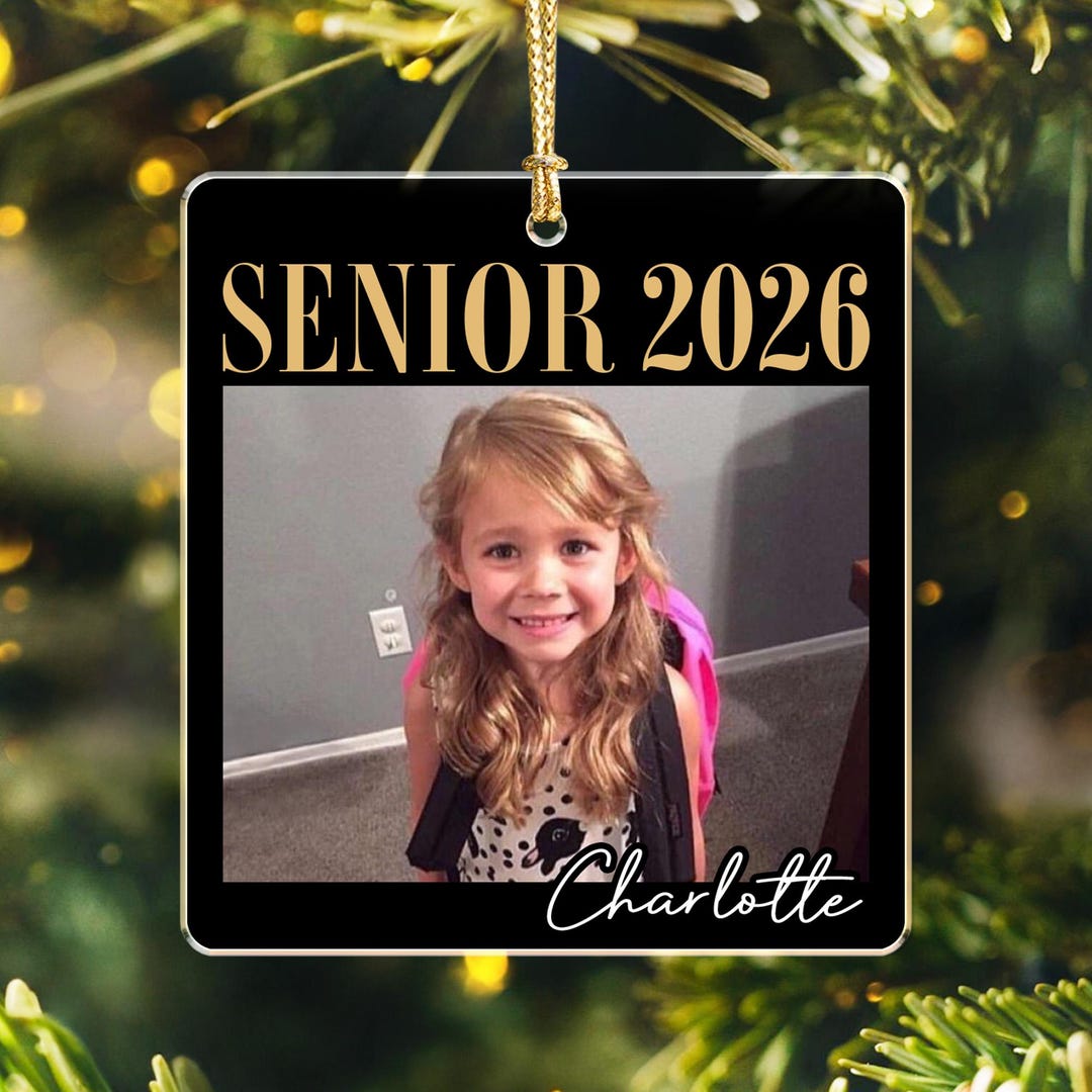 Personalized Senior 2026 Vintage Photo Ornament: Graduate Christmas ...