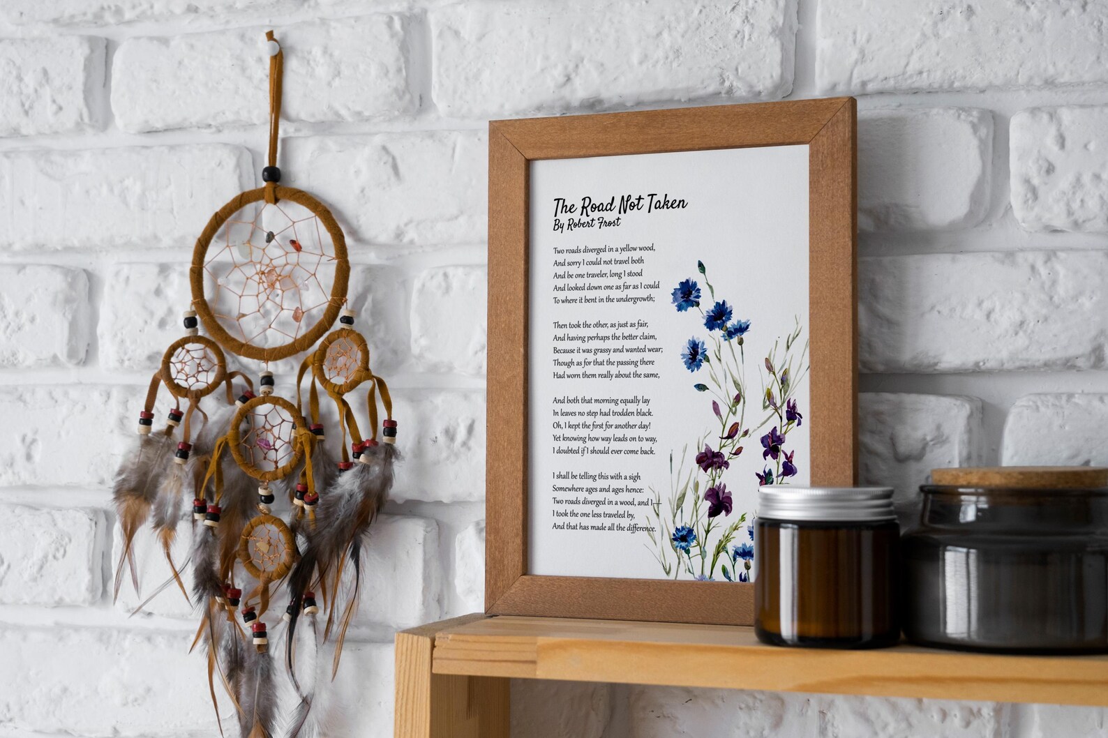 Robert Frost Printable Poetry the Road Not Taken Poem Print ...