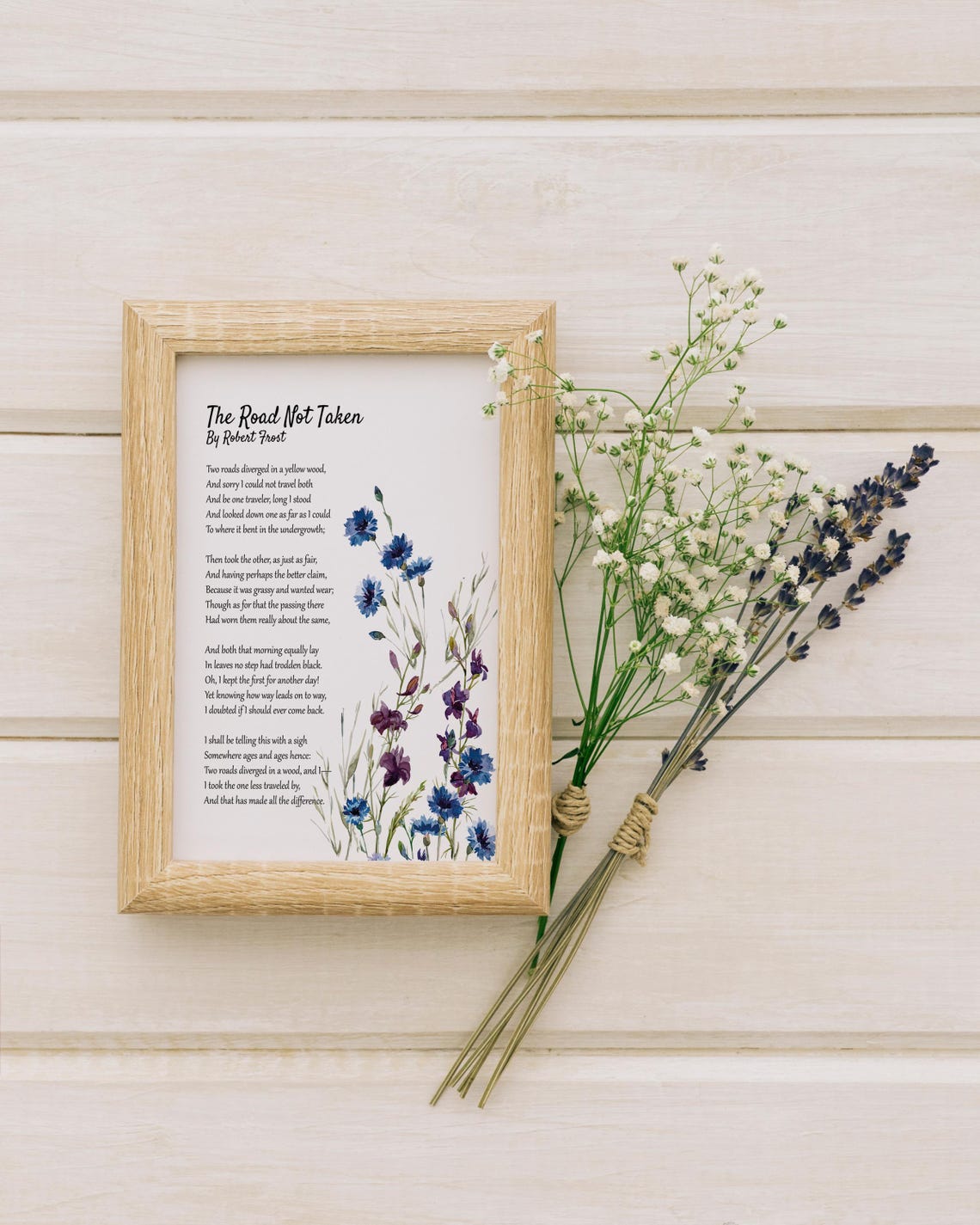 Robert Frost Printable Poetry the Road Not Taken Poem Print ...