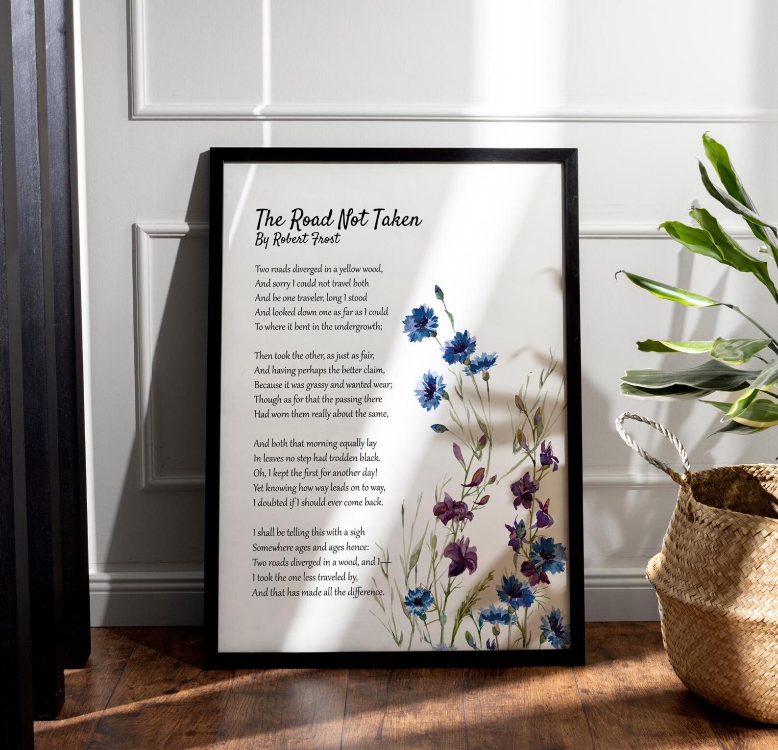 Robert Frost Printable Poetry the Road Not Taken Poem Print ...